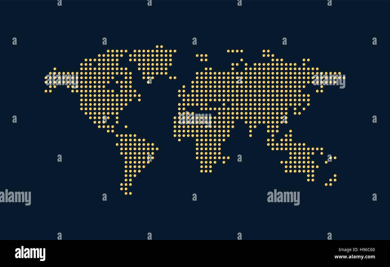 World map abstract 3d geometric isolated vector illustration Stock ...