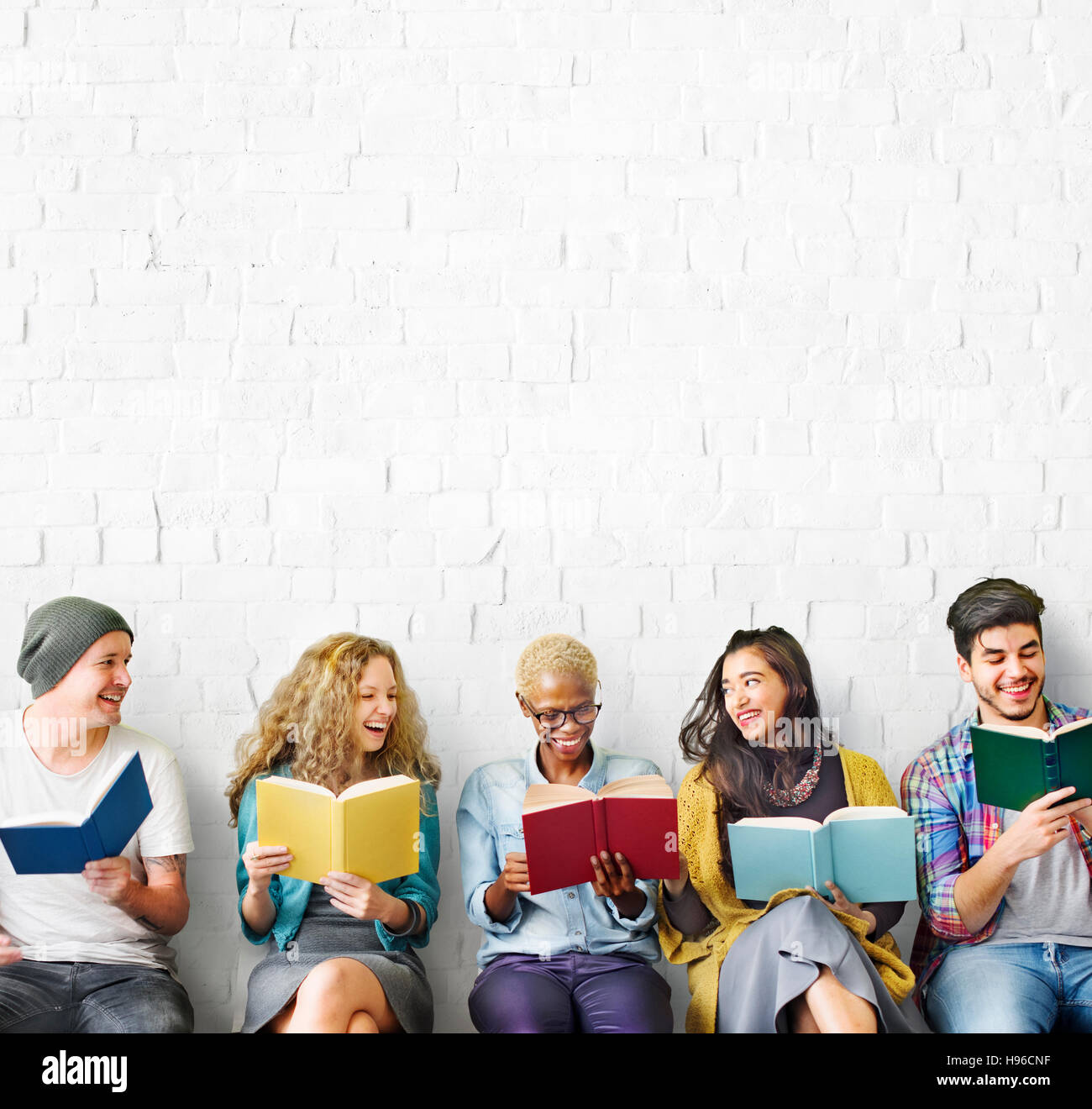 Students Youth Adult Reading Education Knowledge Concept Stock Photo ...