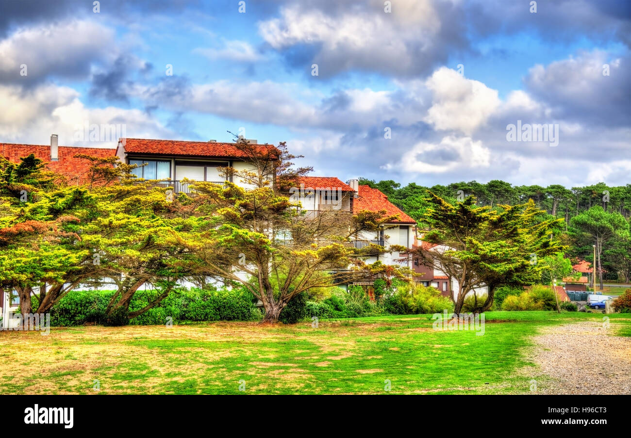 Holiday Homes near the Atlantic Ocean in Seignosse - France Stock Photo ...