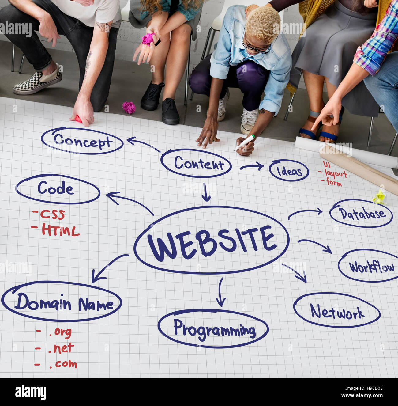 Website Connection Internet Networking Data Concept Stock Photo - Alamy