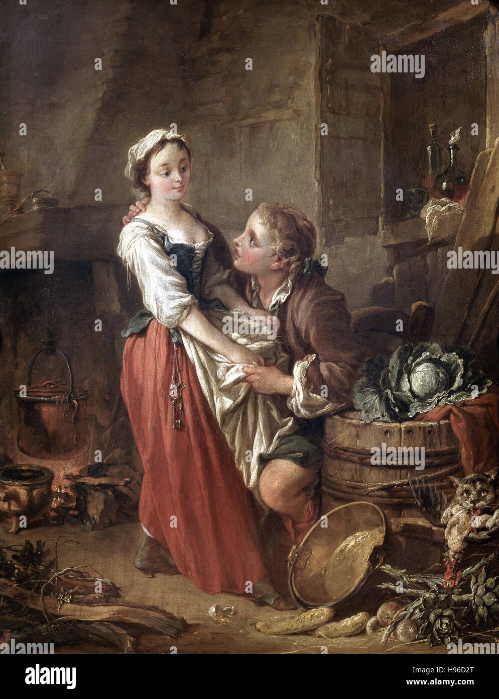 François Boucher - The Beautiful Cook - 1735 Stock Photo - Alamy