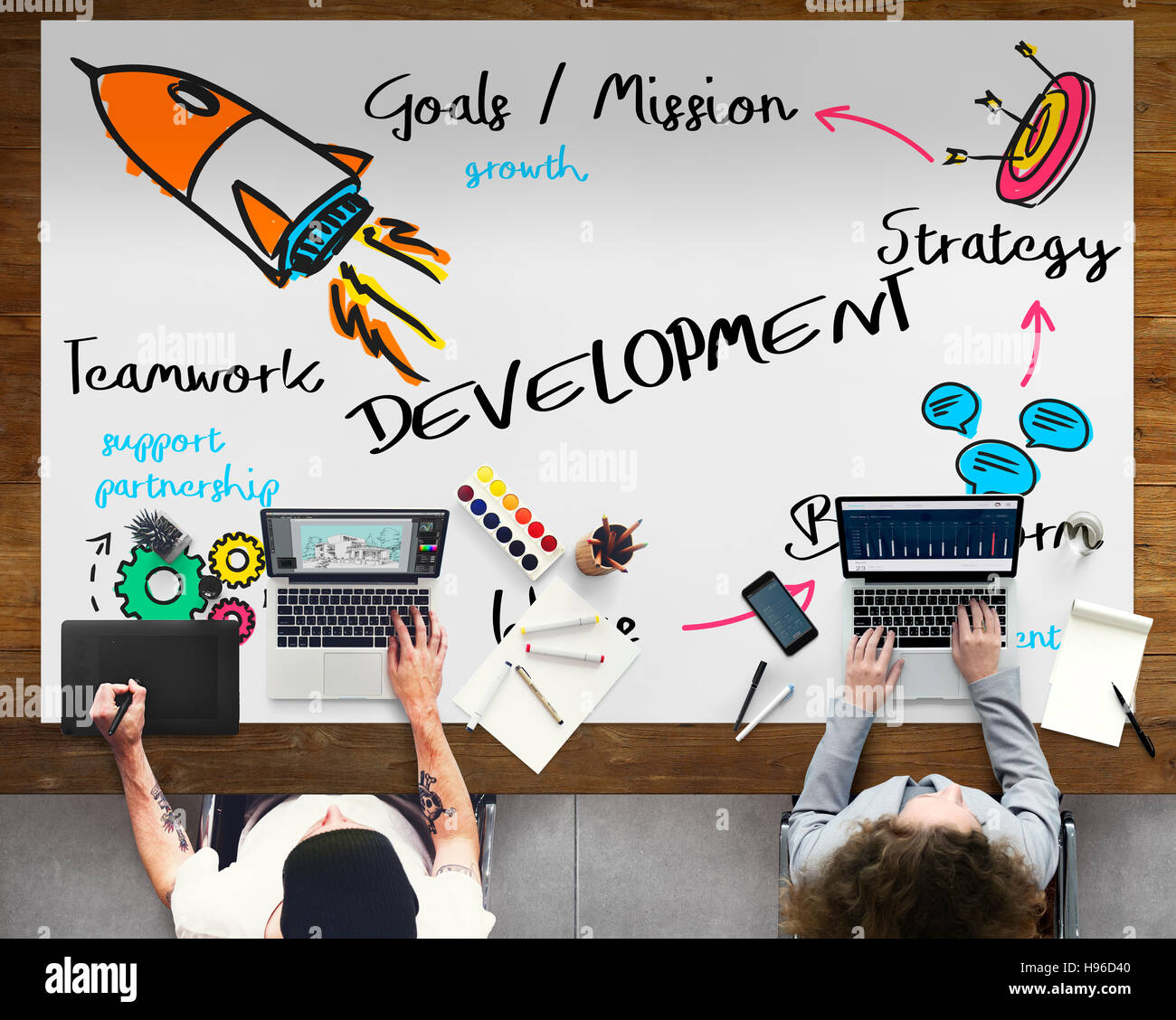 New Business Achievement Organization Progress Concept Stock Photo - Alamy