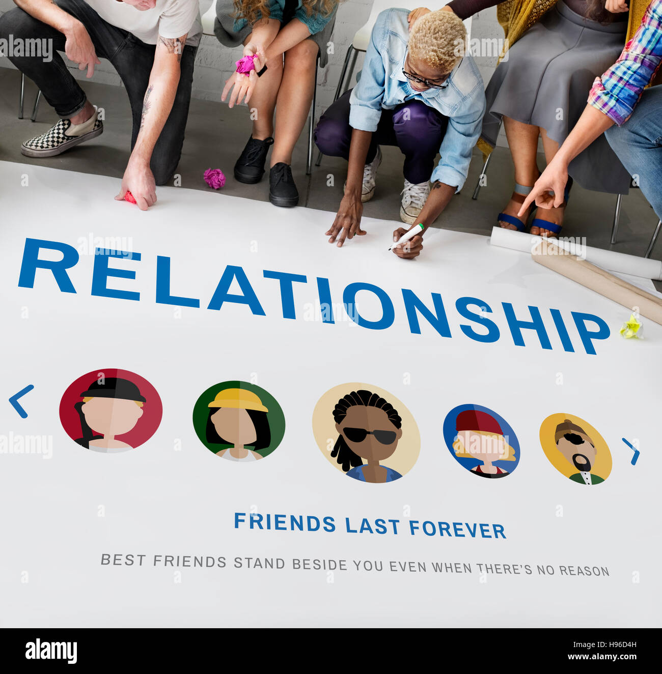 Friendship Togetherness Relationship Diversity People Concept Stock ...