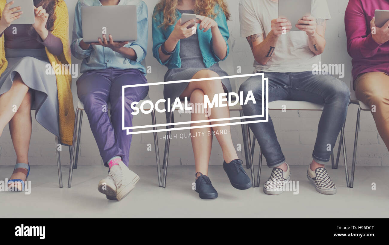 Social Media Connection Networking Chat Concept Stock Photo - Alamy