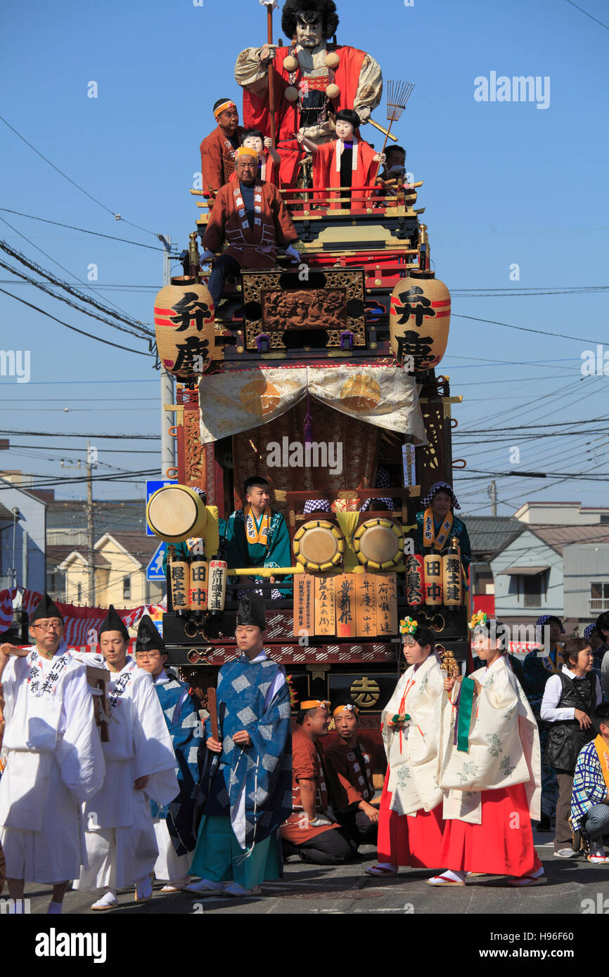 Japan, Kawagoe, festival, float, procession, people Stock Photo - Alamy