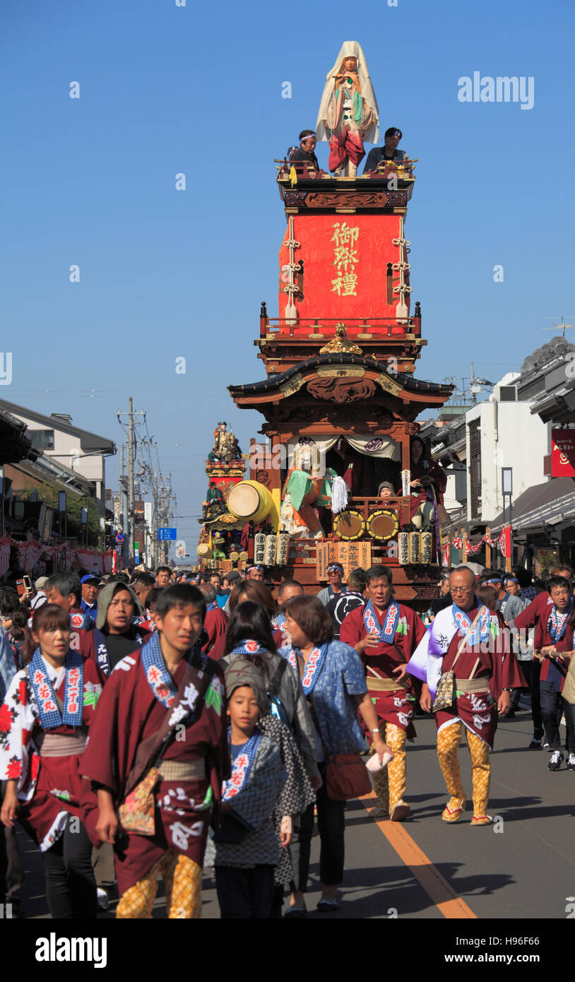 Japan, Kawagoe, festival, float, procession, people Stock Photo - Alamy