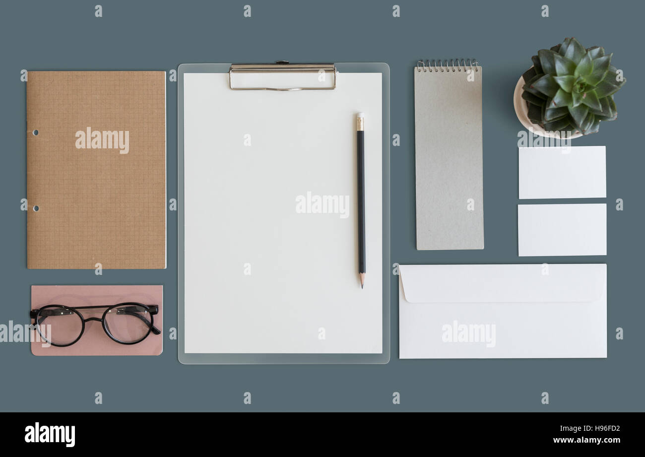 Stationary Document Paperwork Organization Concept Stock Photo - Alamy