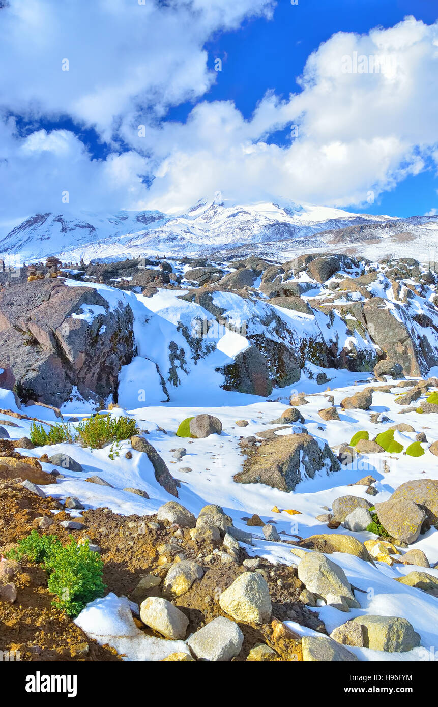 Snowy landscape, mountain Stock Photo - Alamy