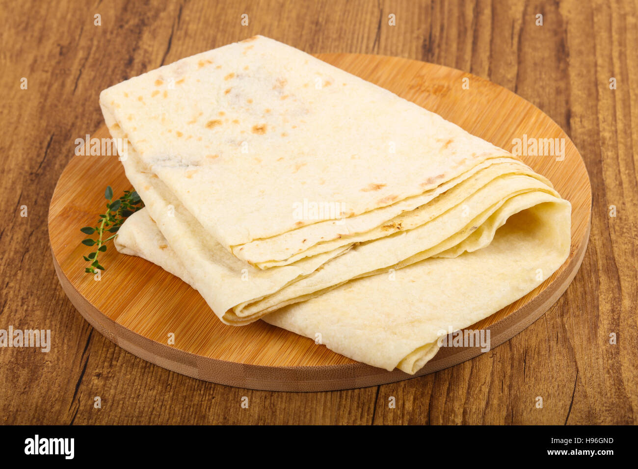 Armenian bread - lavash on the wood background Stock Photo - Alamy