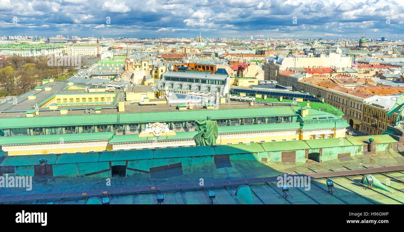 The green roof of Lobanov-Rostovsky Palace, here houses the Four ...
