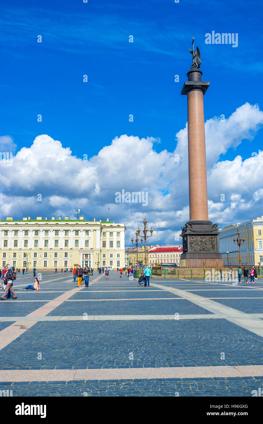 The Alexandrian Column in the Palace Square was erected after the ...