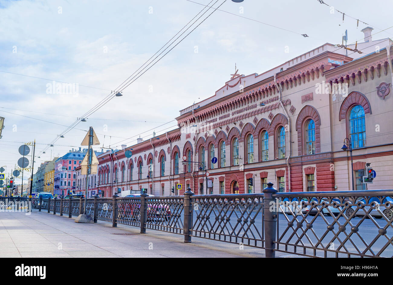 The building of Mikhailovsky Military Artillery Academy, located in ...