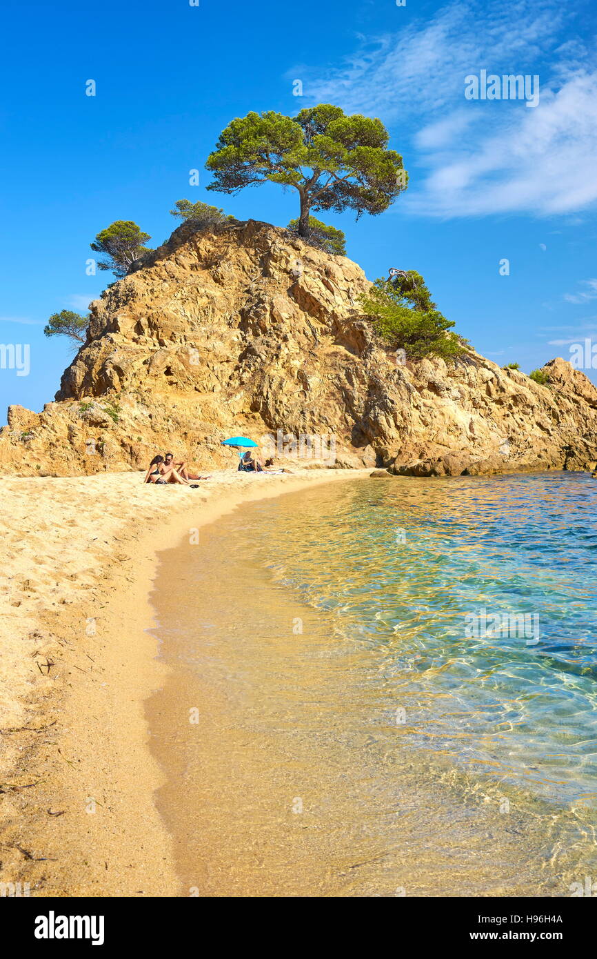 Cap Roig Beach, Costa Brava, Catalonia, Spain Stock Photo - Alamy