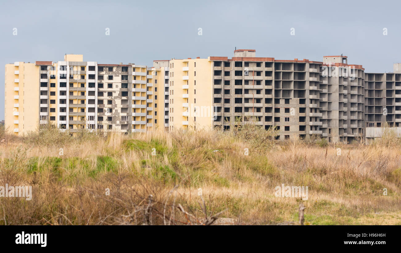 Unfinished residential multi-storey complex Stock Photo - Alamy