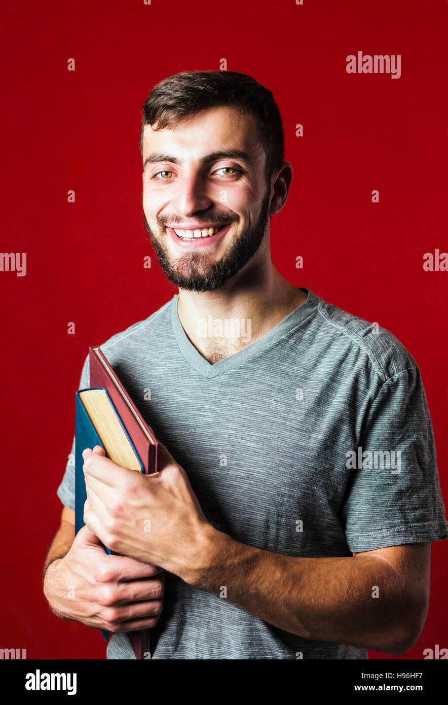 Portrait of Beard Attractive Student Boy Stock Photo - Alamy