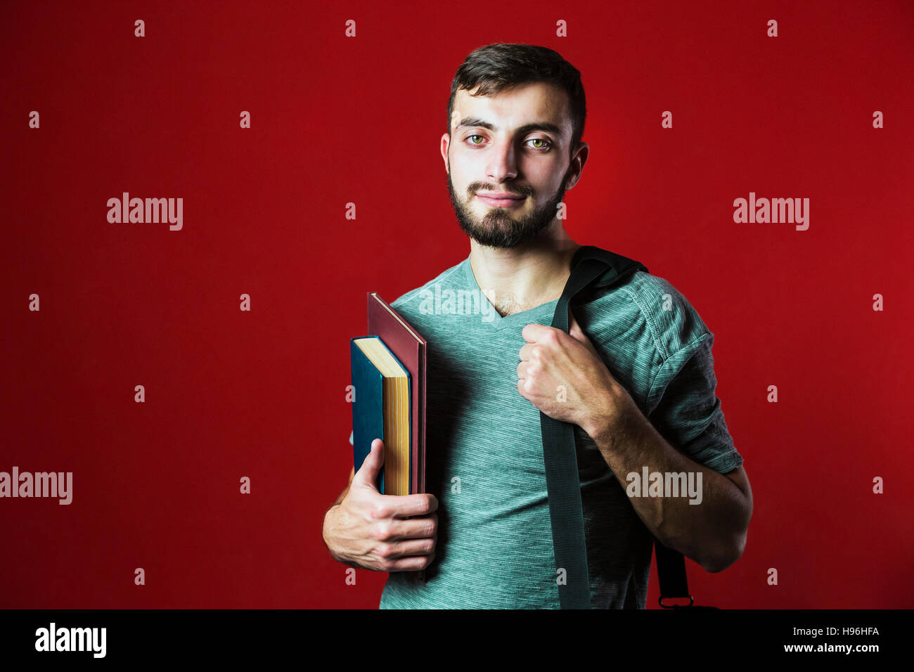 Portrait of Beard Attractive Student Boy Stock Photo - Alamy