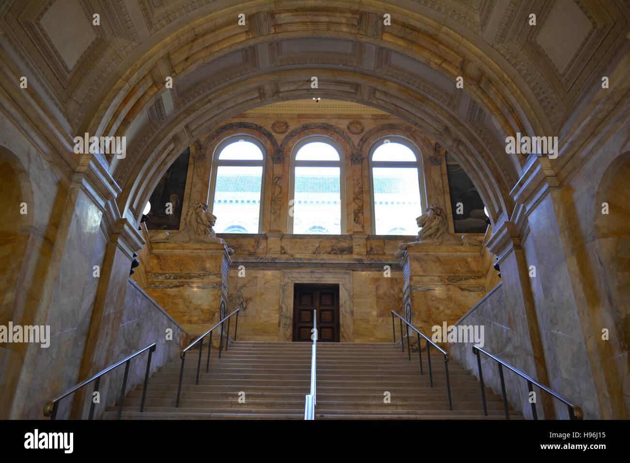The iconic Beux Arts Classical Boston Public Library in Copley Square ...