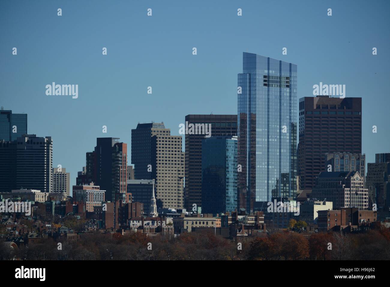 The Boston skyline featuring the Downtown, Back Bay, and Beacon Hill ...