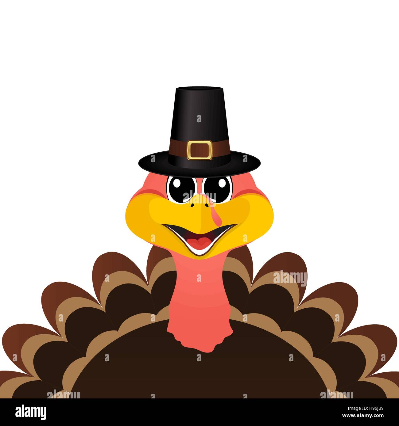 Turkey Pilgrimin hat on Thanksgiving Day Stock Vector Image & Art - Alamy