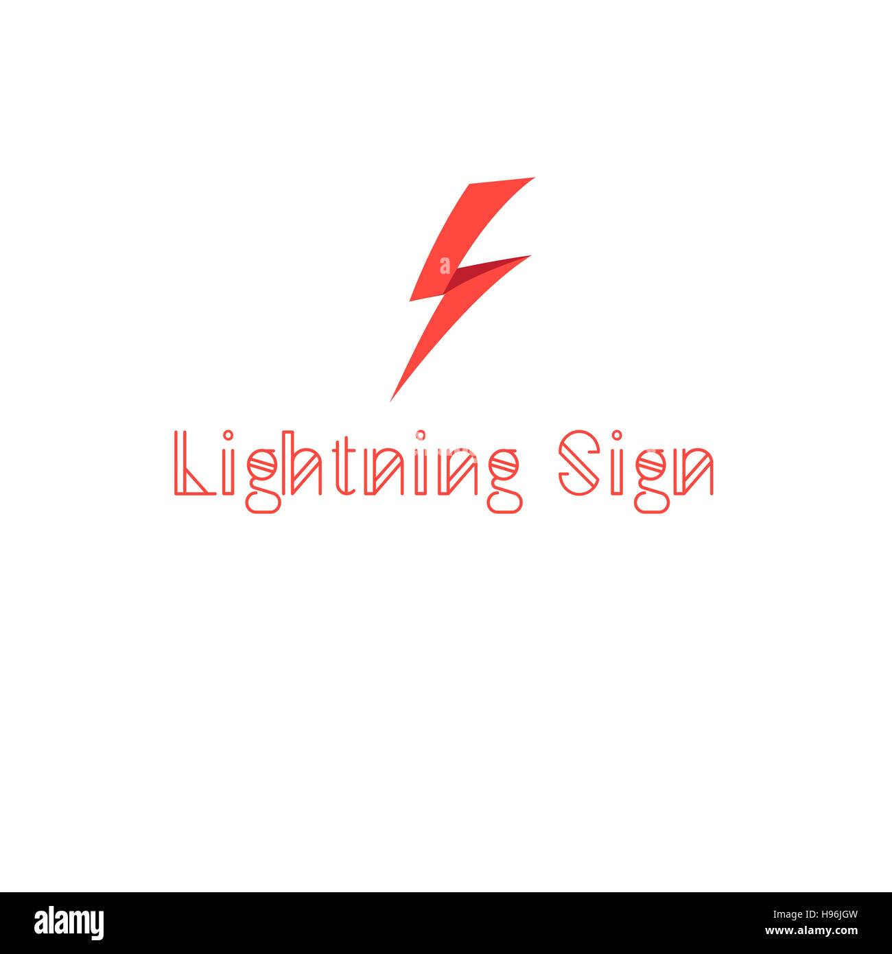 Vector Lightning sign isolated on white background Stock Vector Image ...