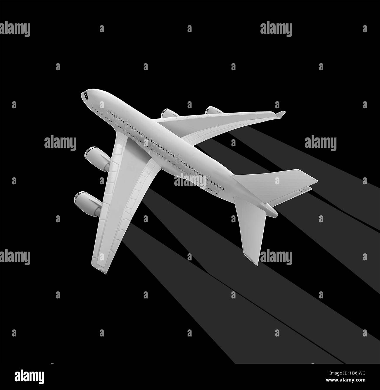 Black white airliner hi-res stock photography and images - Alamy