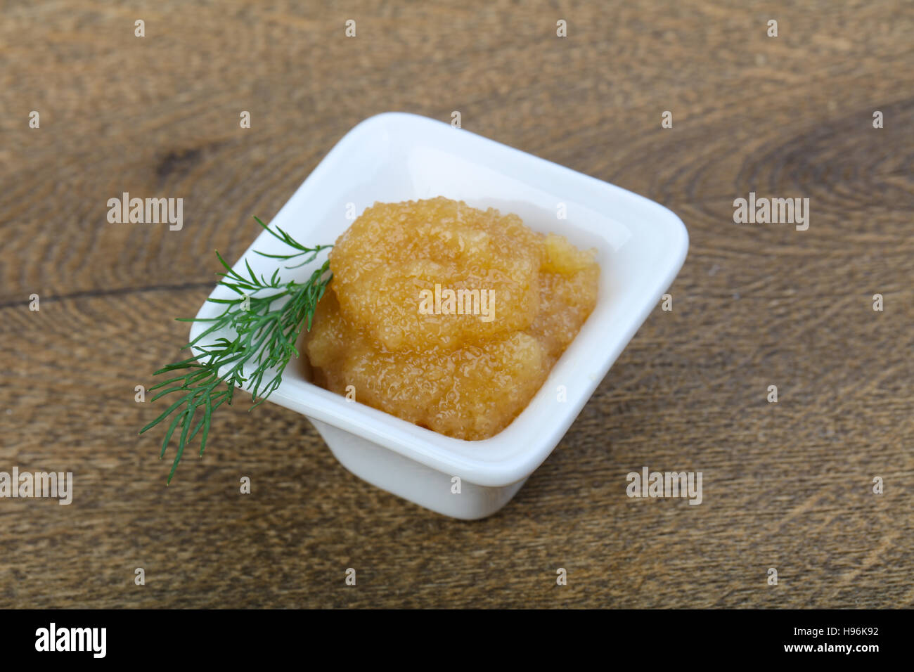 Herring roe with dill on the plate Stock Photo - Alamy