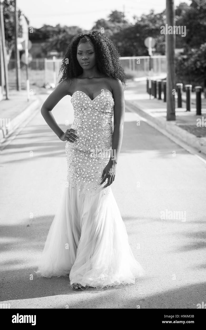 Barbadian models Black and White Stock Photos & Images - Alamy