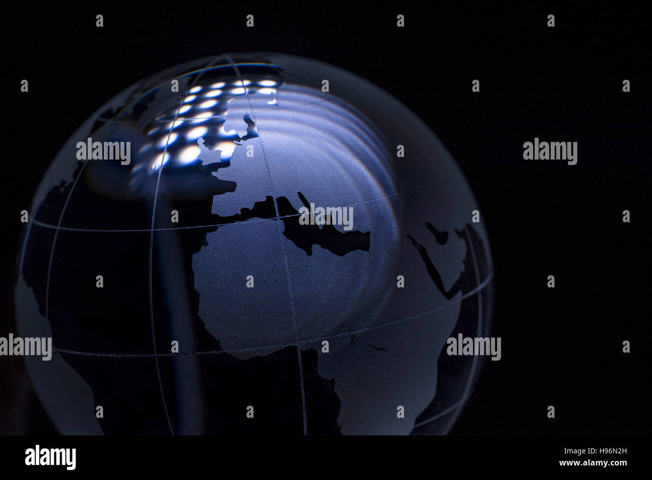 Studio shot of glass globe Stock Photo - Alamy
