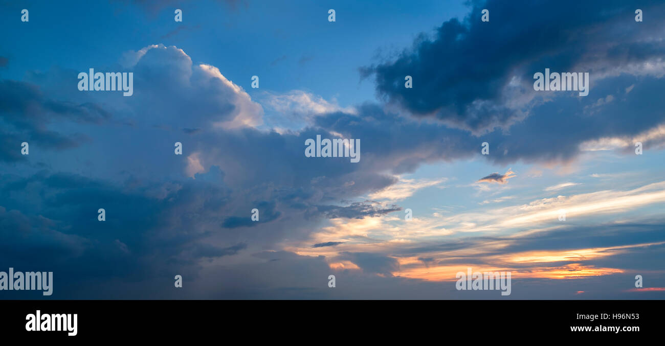 Clouds on sky at sunset Stock Photo - Alamy