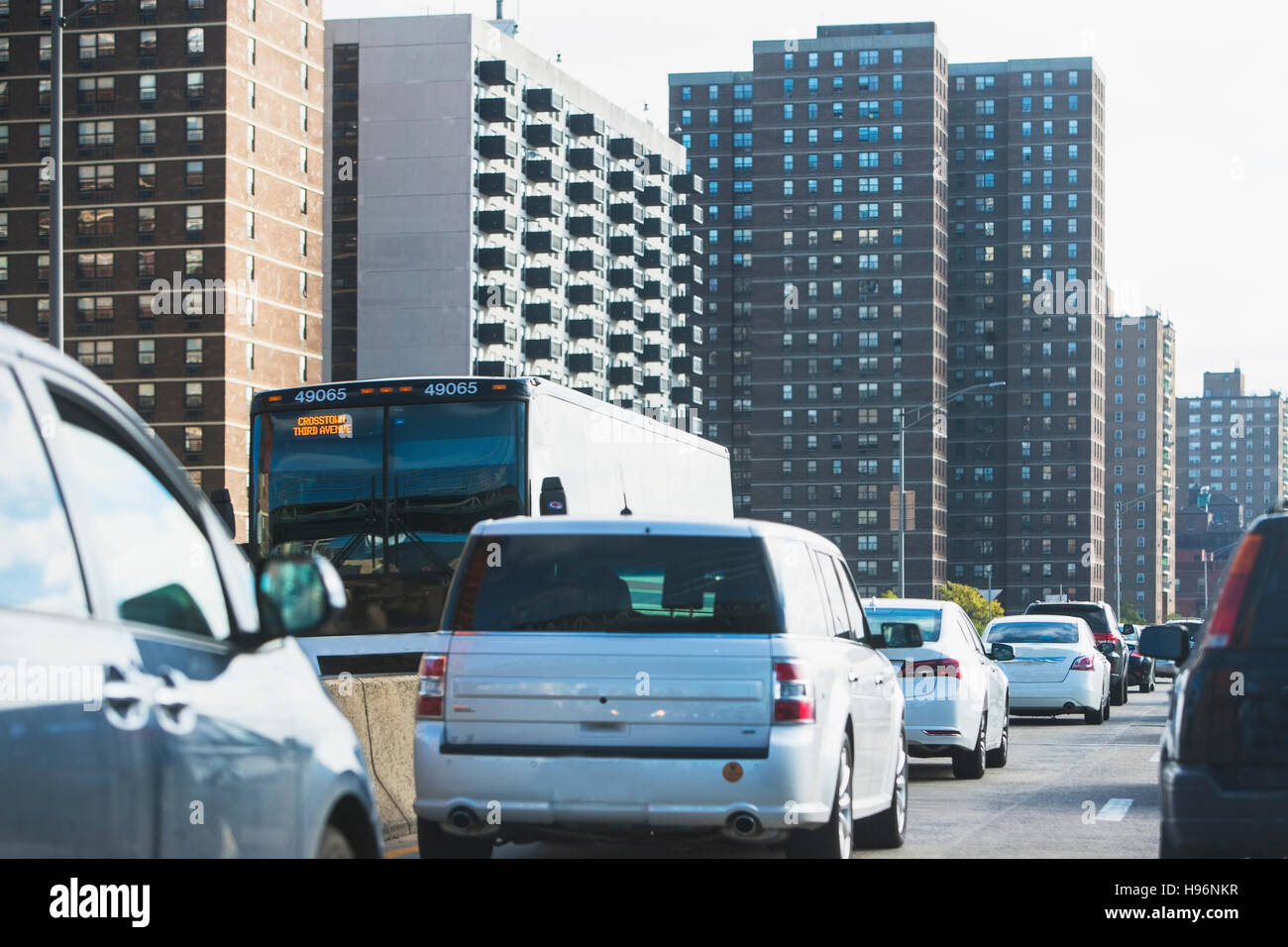 USA, New York State, New York City, Cars in traffic jam Stock Photo - Alamy