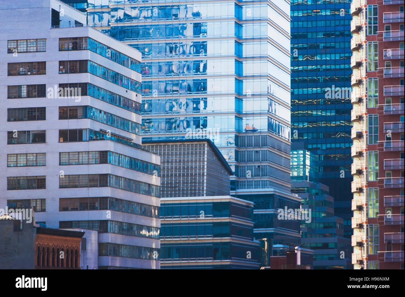 USA, New York State, New York City, Manhattan, Office buildings Stock ...