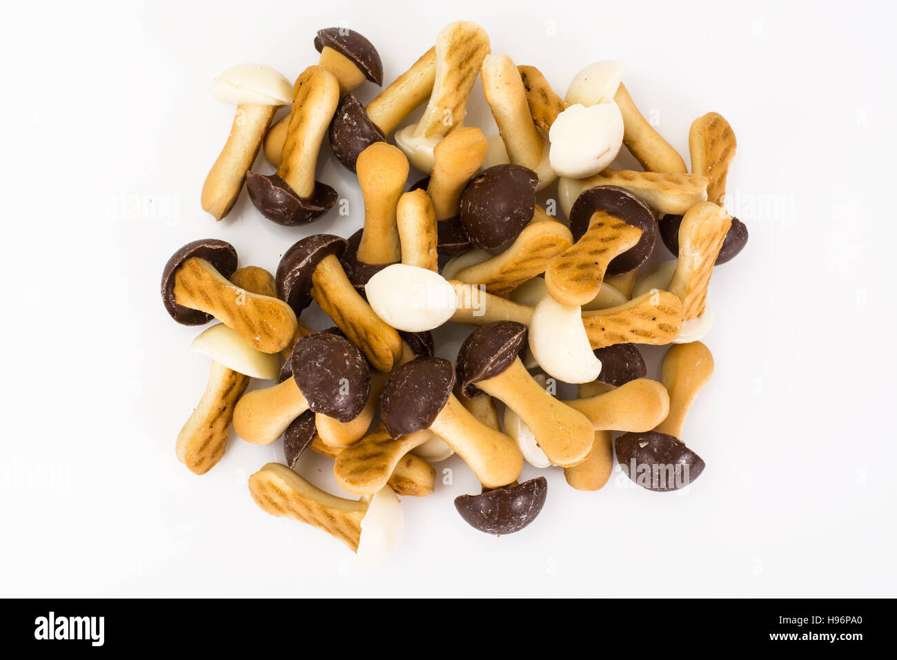 Mushrooms Biscuits on White Background Studio Photo Stock Photo - Alamy