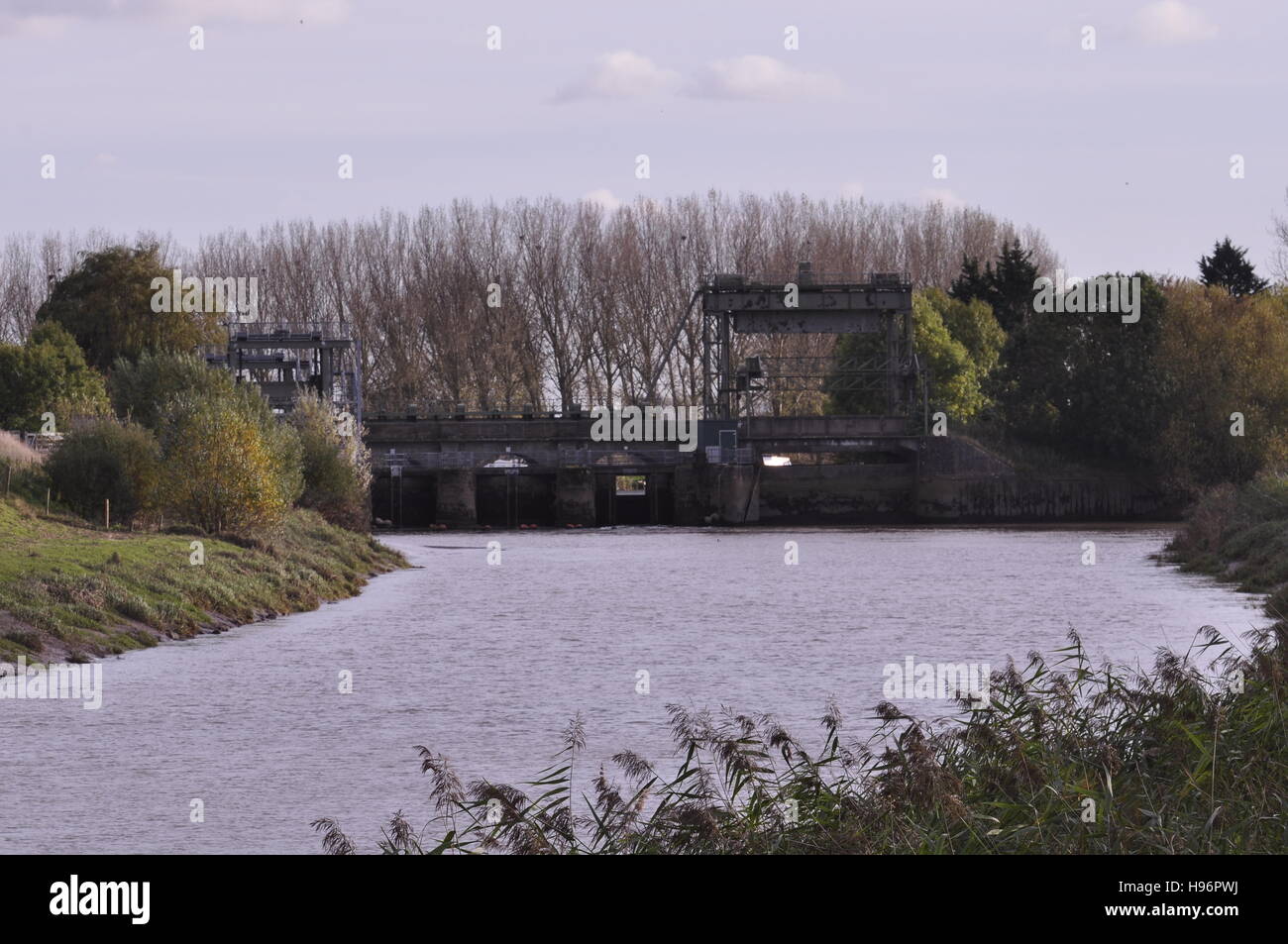 Denver Sluice River Great Ouse Norfolk Fens England Stock Photo - Alamy