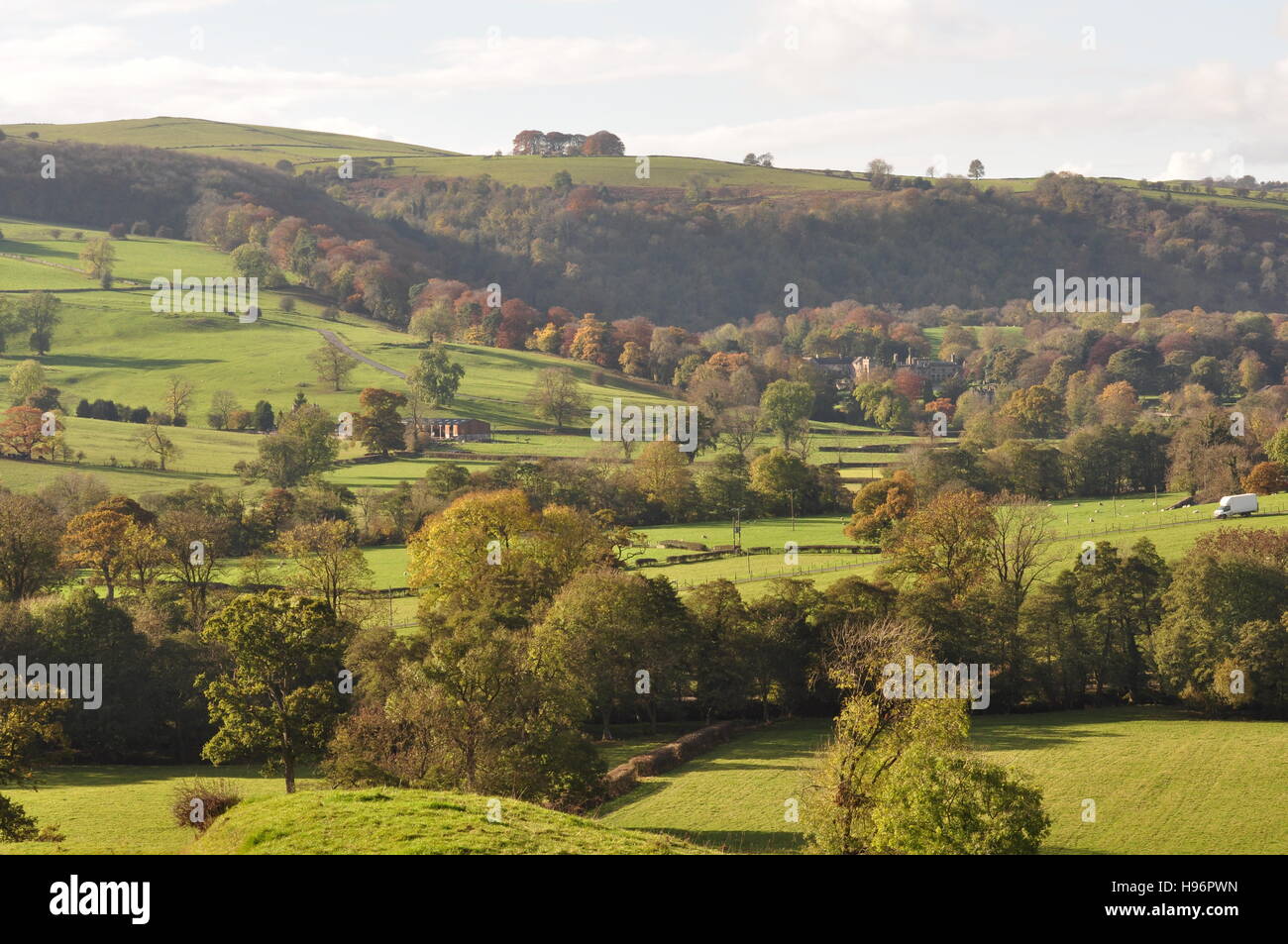Ilam village in the Staffordshire Peak District, England UK Stock Photo ...
