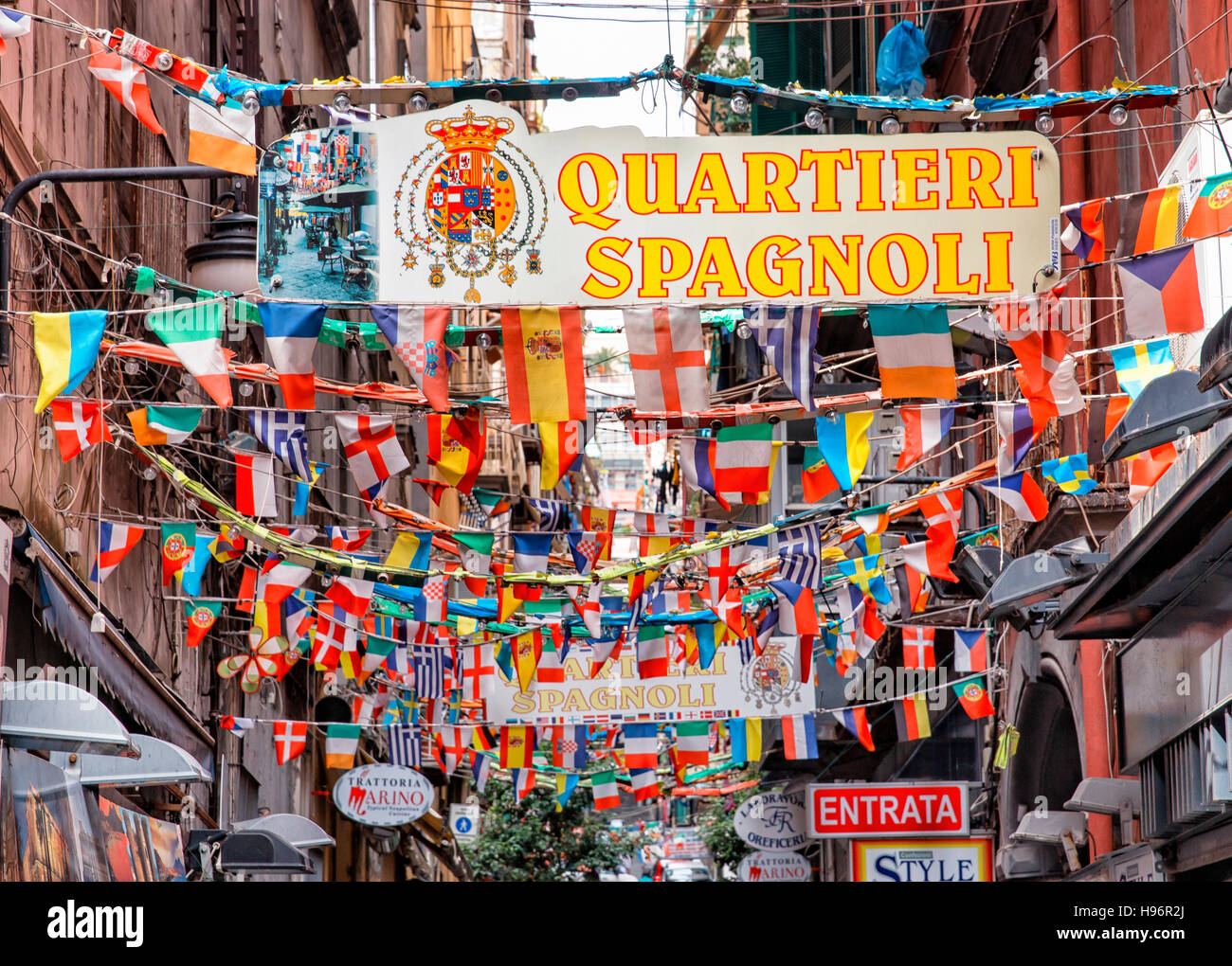 Street scene in Quartieri Spagnoli, Naples, Italy Stock Photo - Alamy