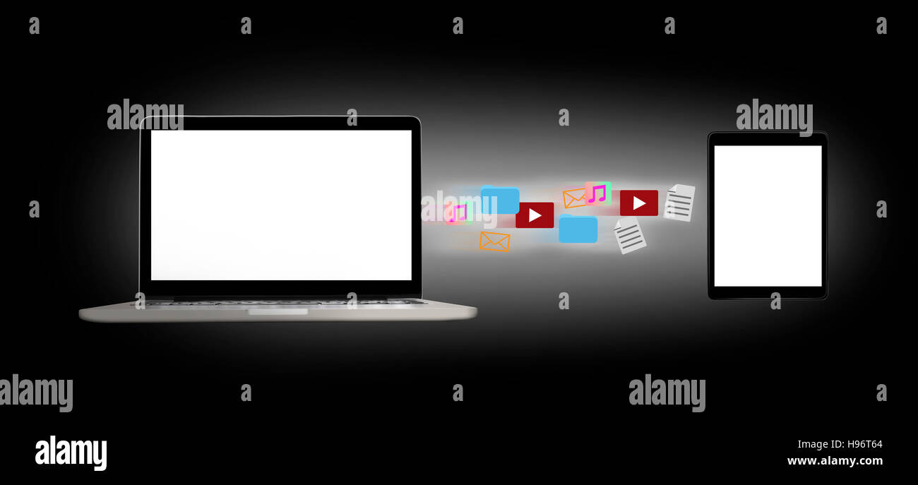 haring and transferring files between devices Stock Photo - Alamy