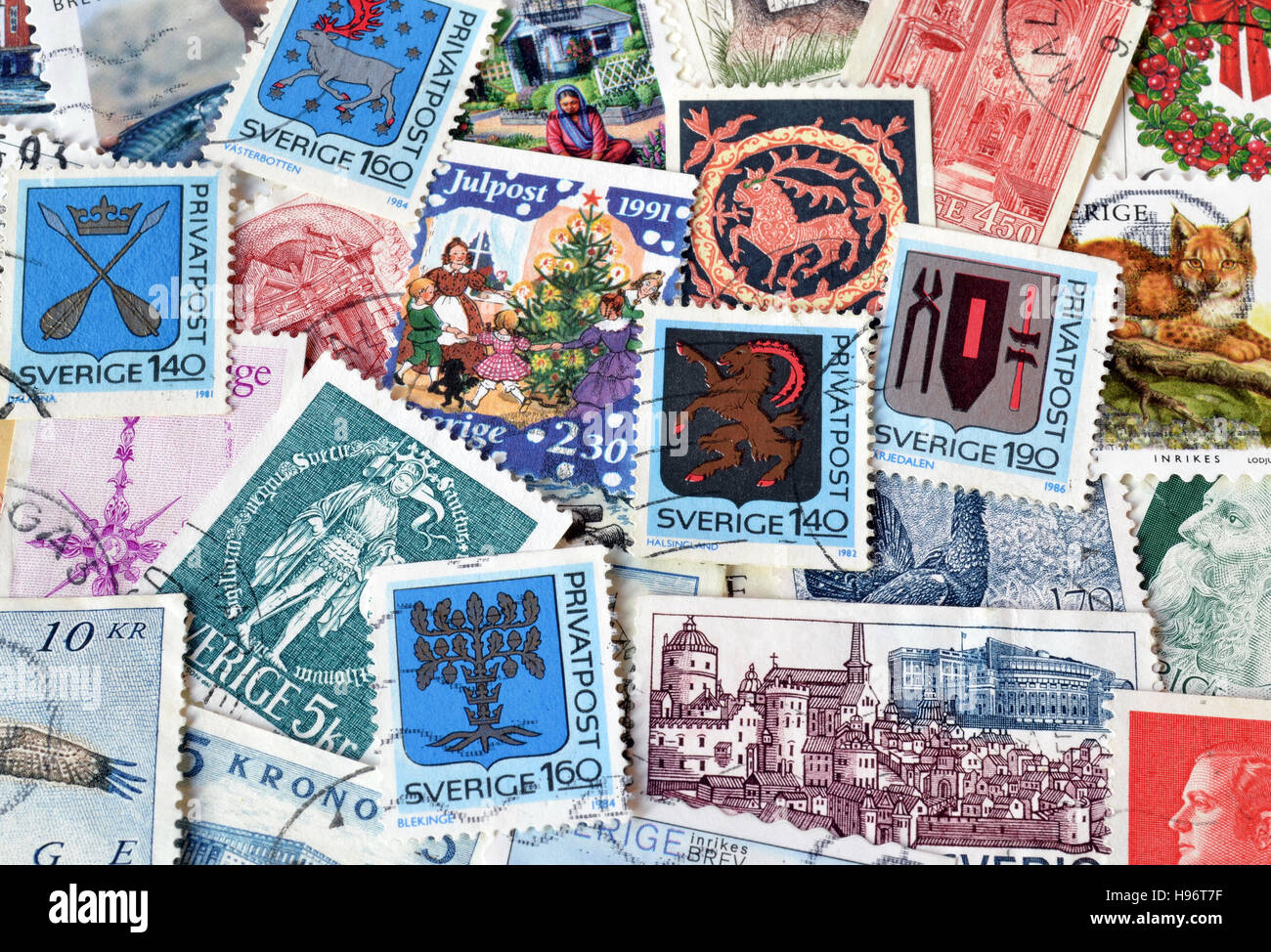 Sweden on stamps Stock Photo - Alamy