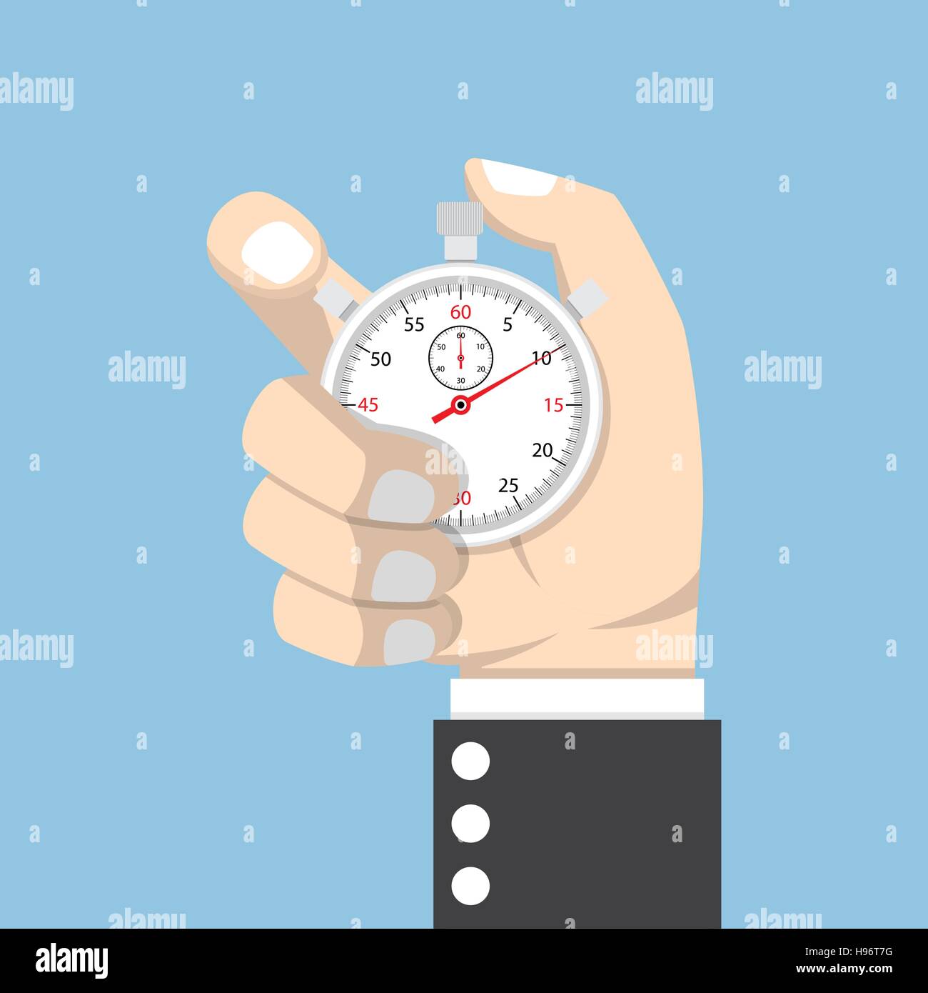 Businessman hand holding stopwatch, time management concept Stock ...