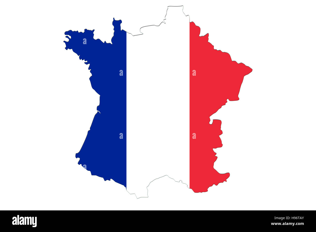 Close up on France on white background Stock Photo - Alamy