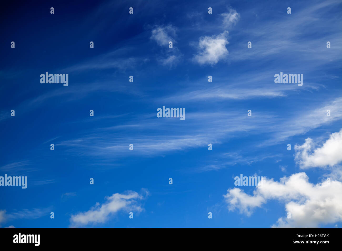 bright blue sky with clouds Stock Photo - Alamy