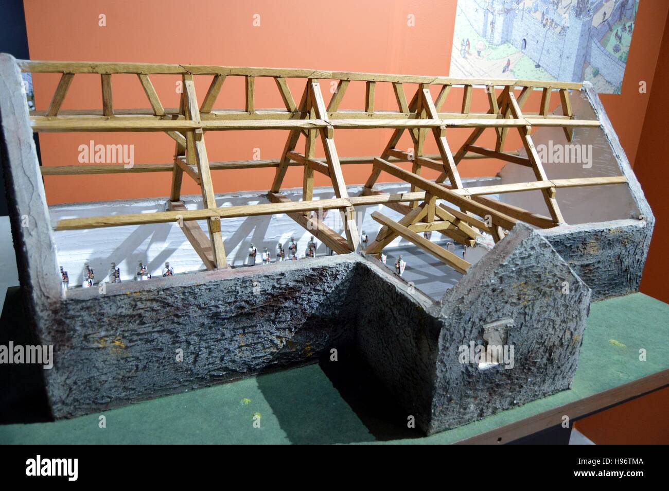 Model of the framework of the building of the guards of the Templar ...
