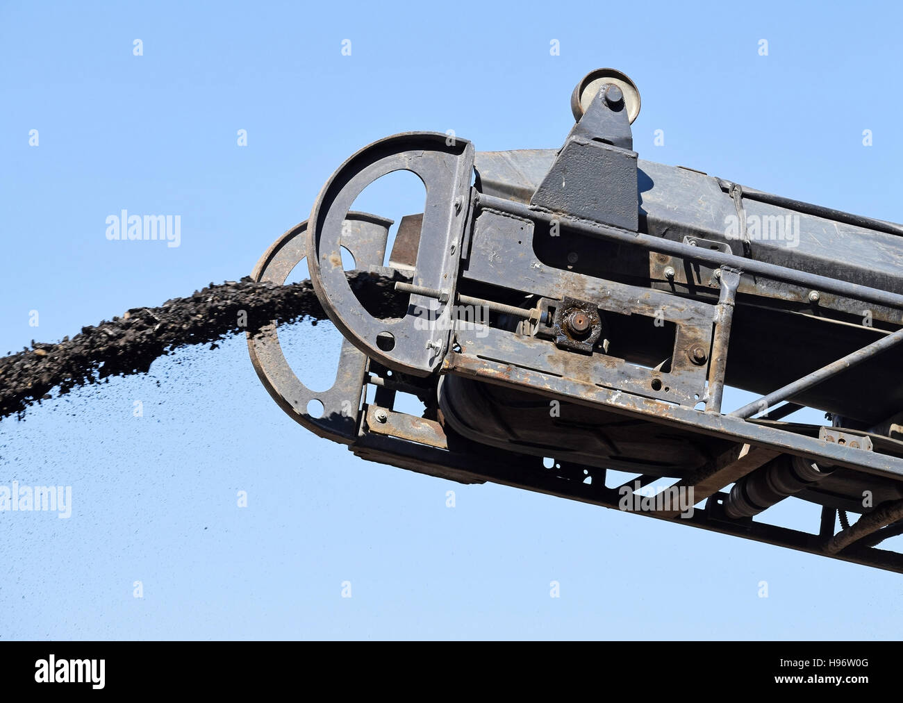 Part of the road scraper machinery Stock Photo - Alamy