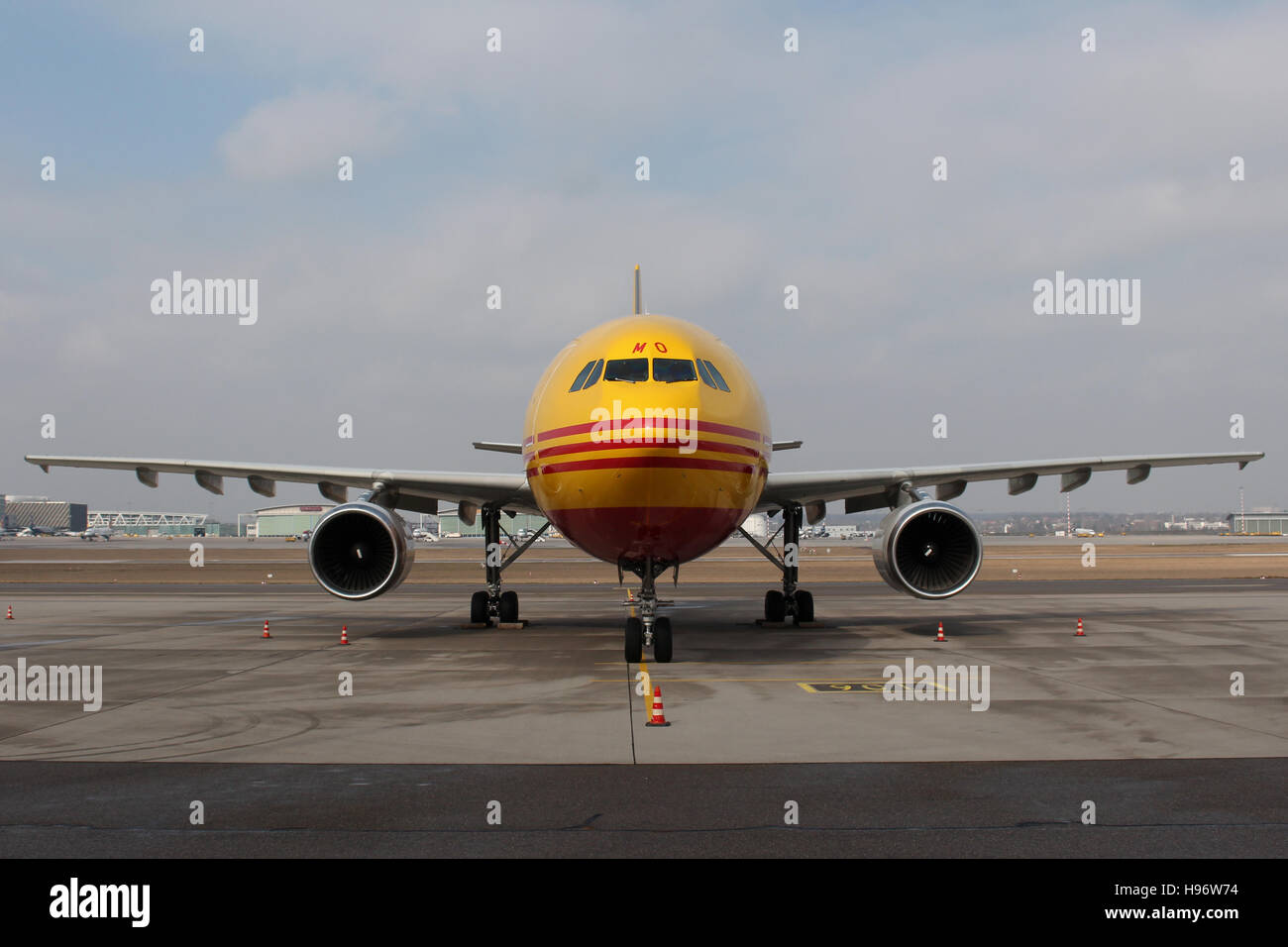 Stuttgart, Germany – March 01, 2016: DHL, Airbus A300 at Stuttgart ...