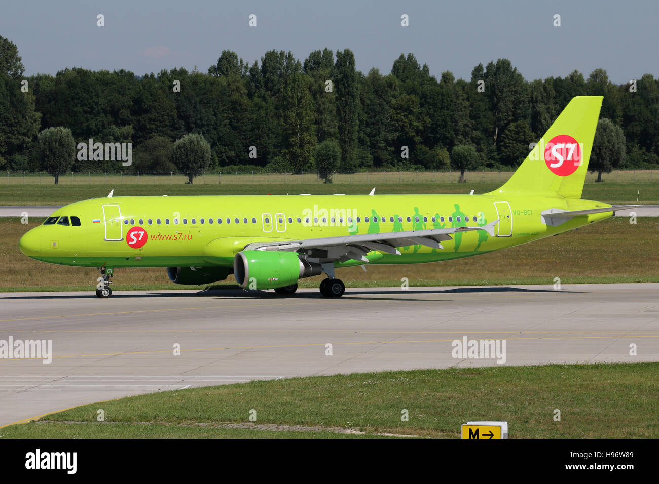 Munich, Germany - August 08, 2016: S7 Airlines, Airbus A320 at Munich ...