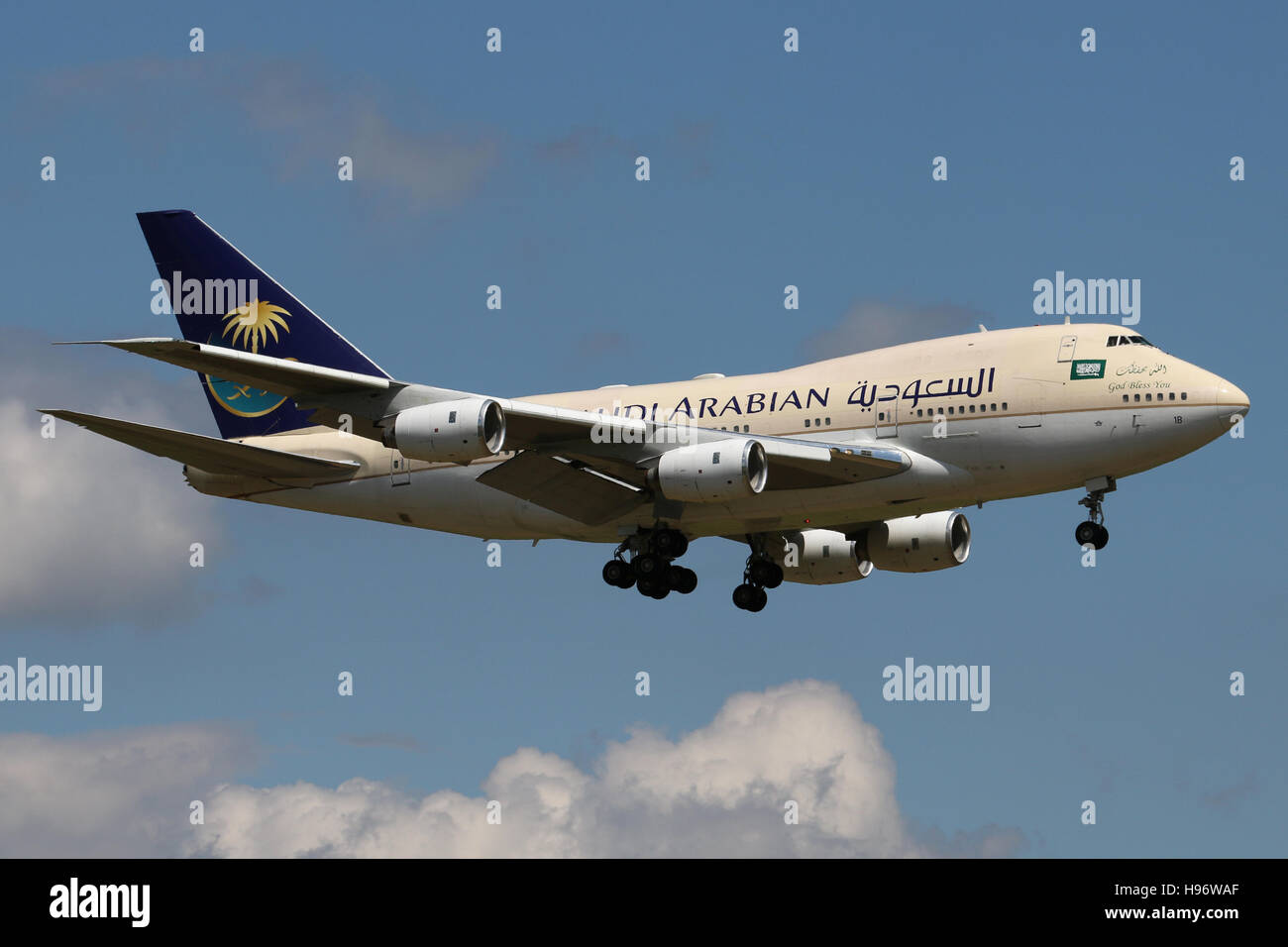 Zurich, Switzerland - July 29, 2016: Saudia Arabian, Boeing 747SP is ...