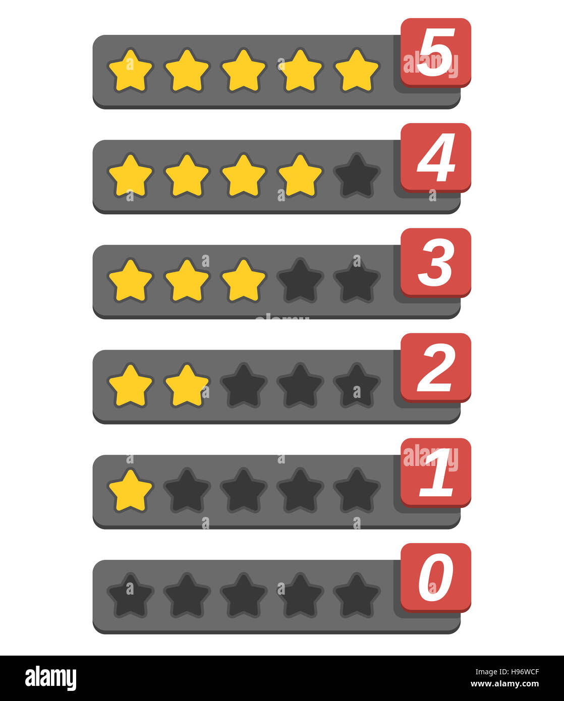 Rating stars, cartoon style Stock Photo - Alamy