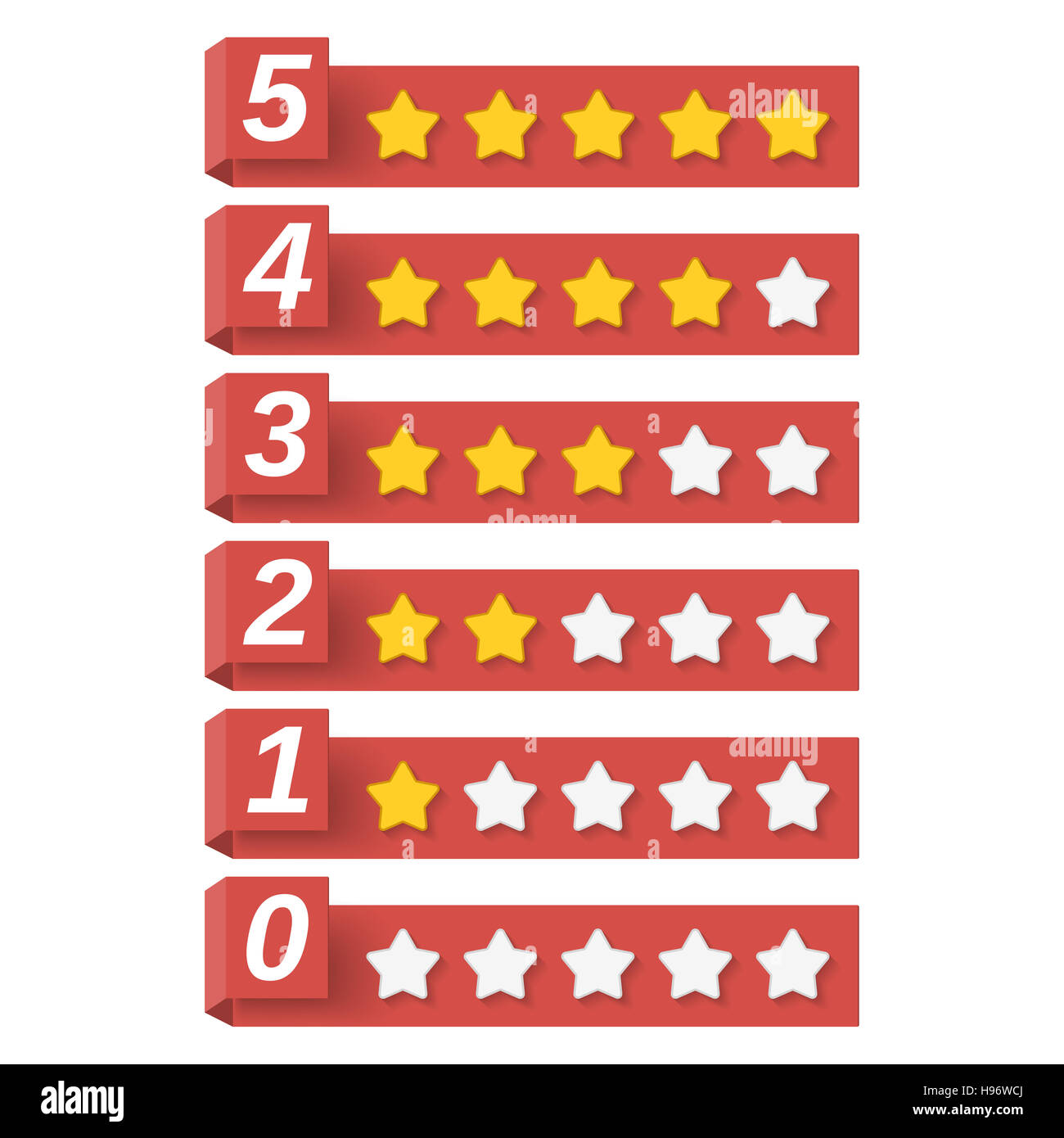 Rating stars set Stock Photo - Alamy