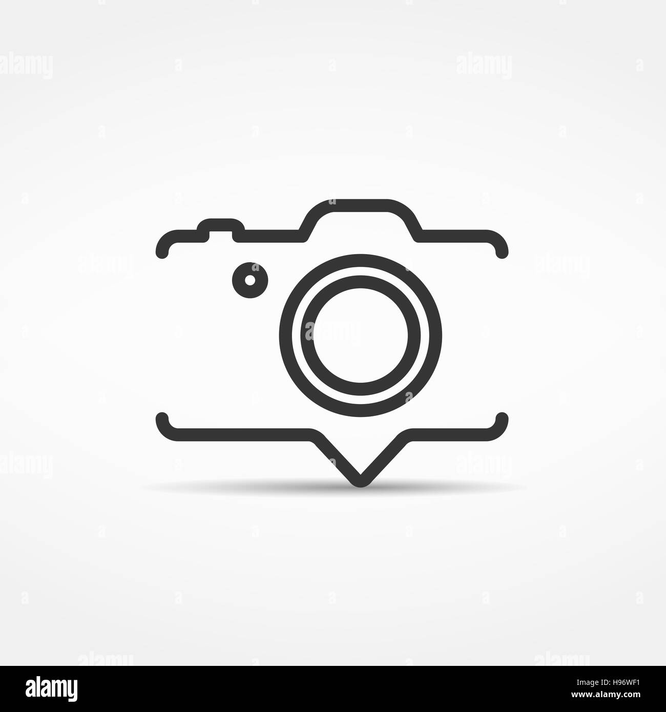 Camera icon or emblem, design element for your logo Stock Photo - Alamy