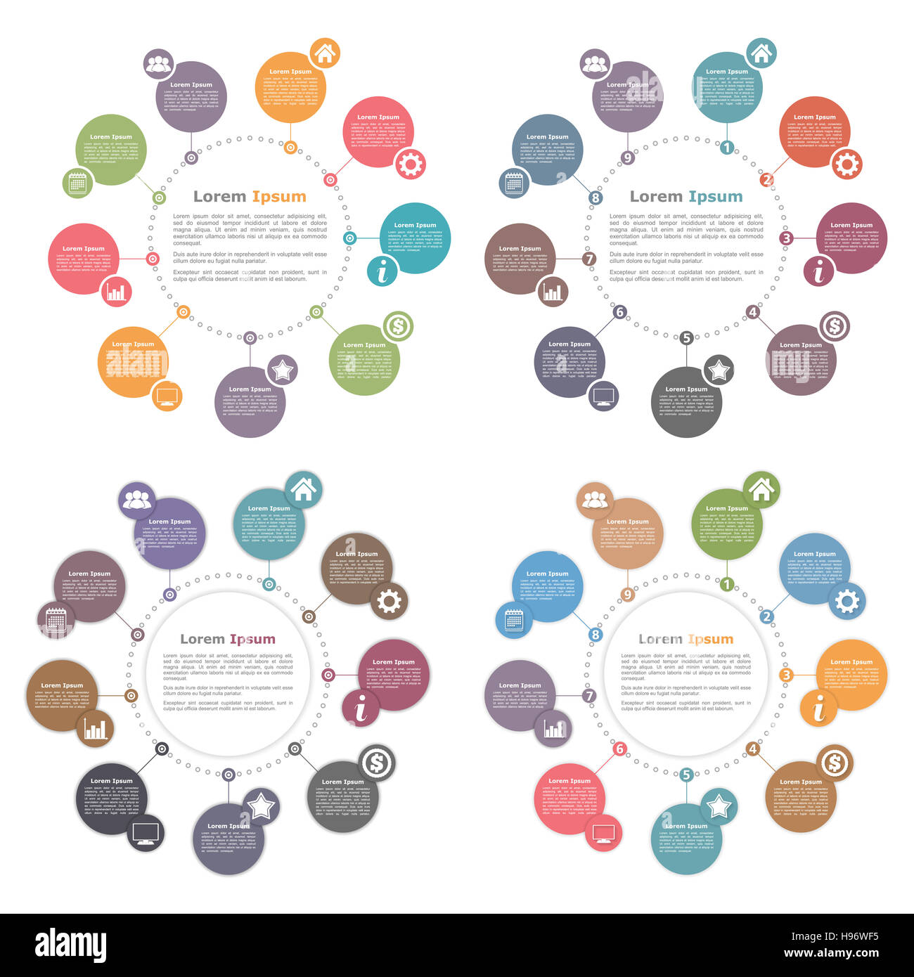 Circle infographics design template Stock Photo - Alamy