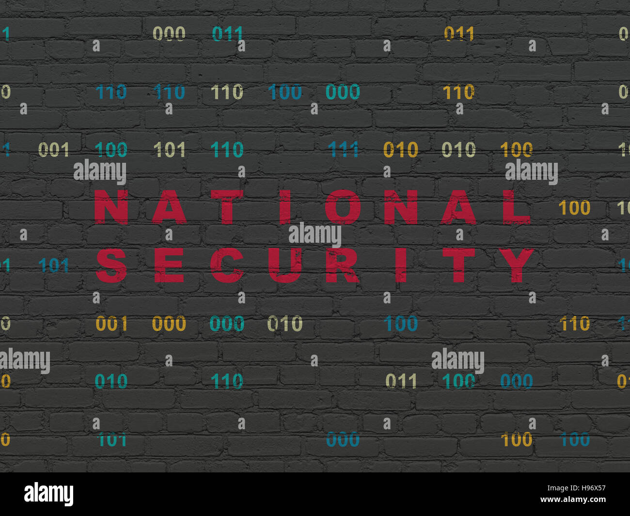 Safety concept: National Security on wall background Stock Photo - Alamy